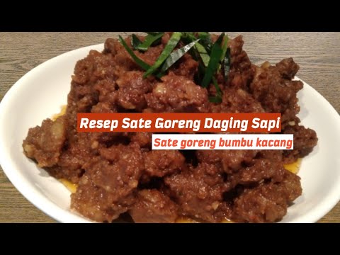 Resep Sate Goreng Daging Sapi, bumbu kacang || menu lebaran