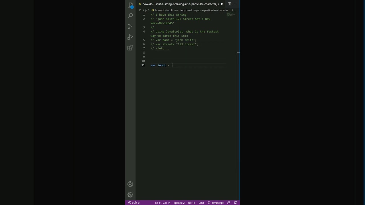 javascript - How do I split a string, breaking at a particular character?