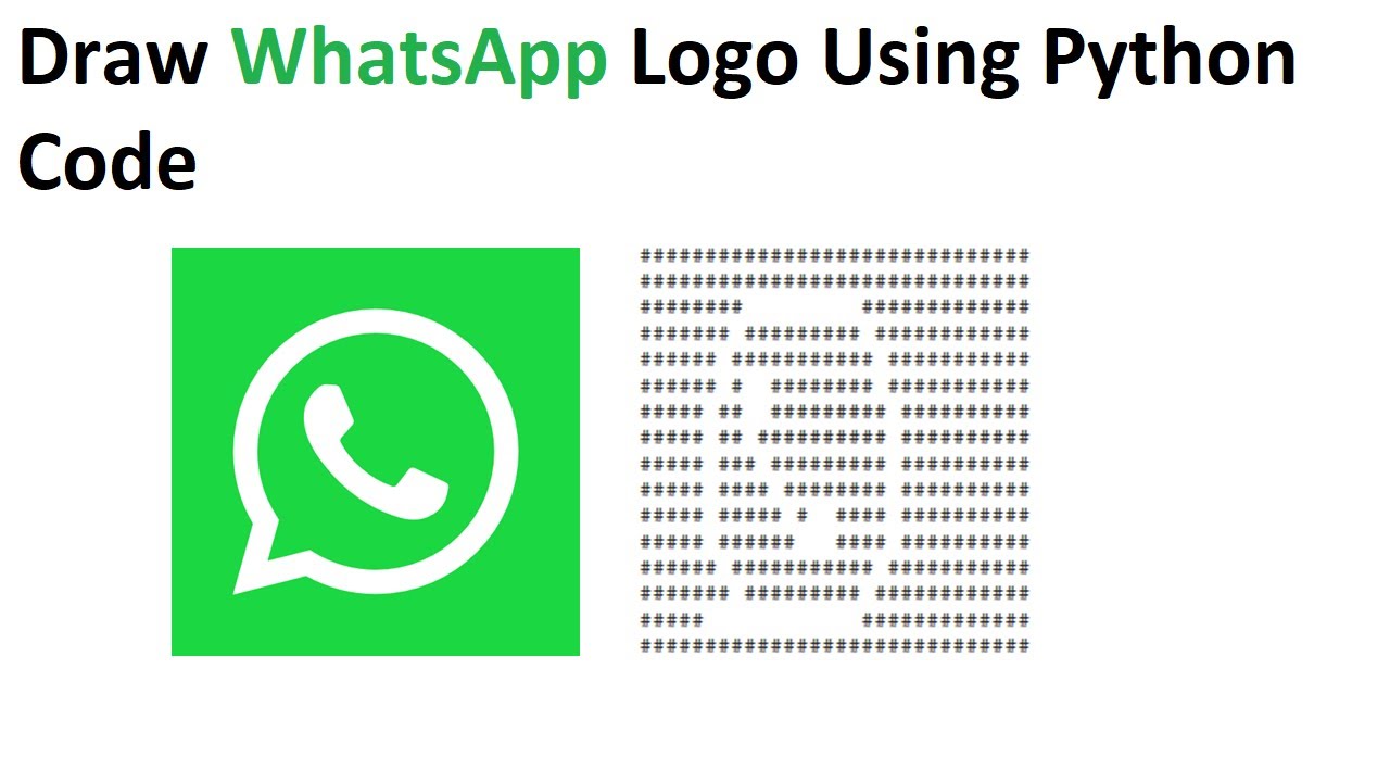 Draw WhatsApp Logo Using Python Code