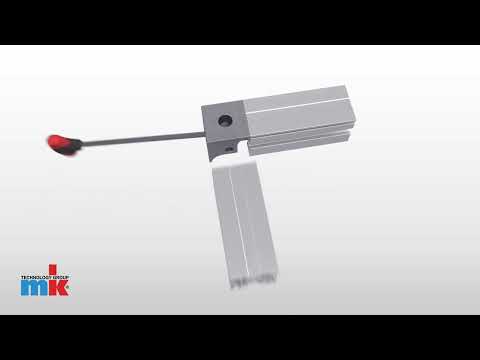 Connect aluminium profiles with corner block joints - open connection