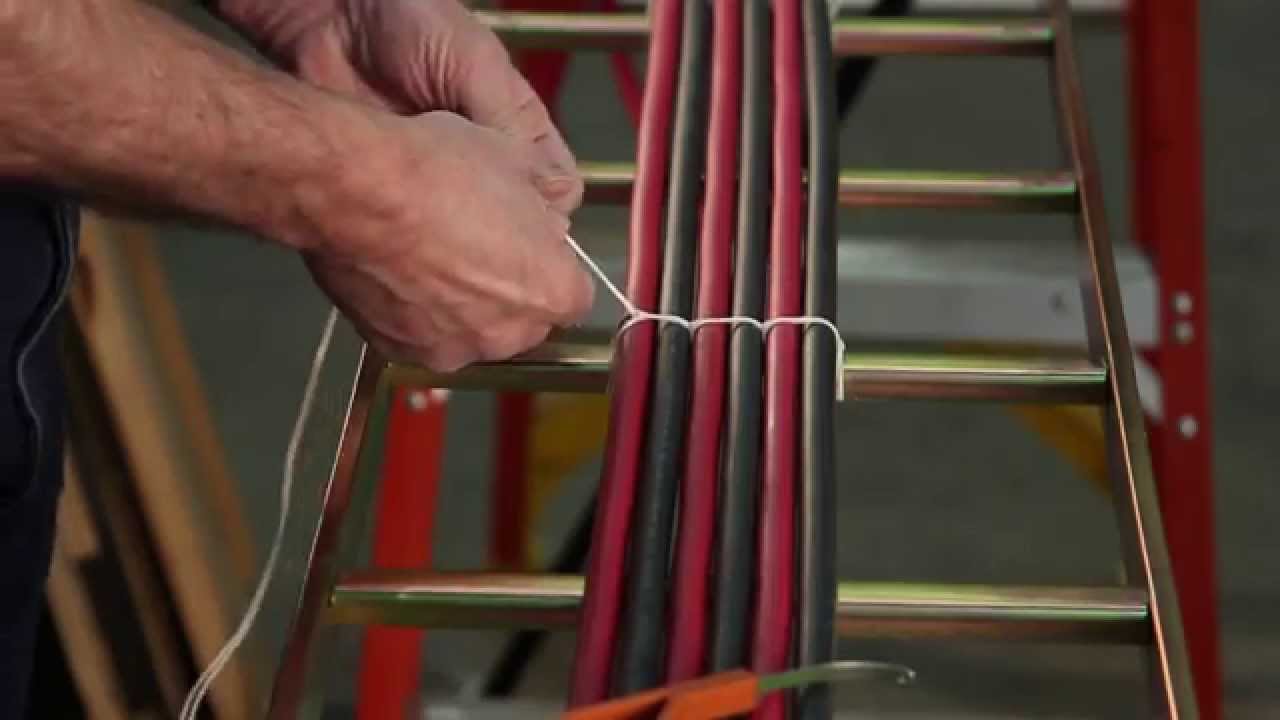 Instructional cable lacing sewing a Kansas City Stitch