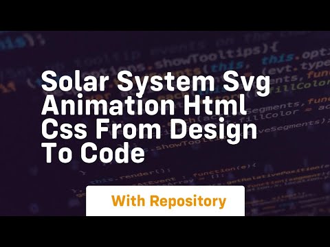Solar system svg animation html css from design to code