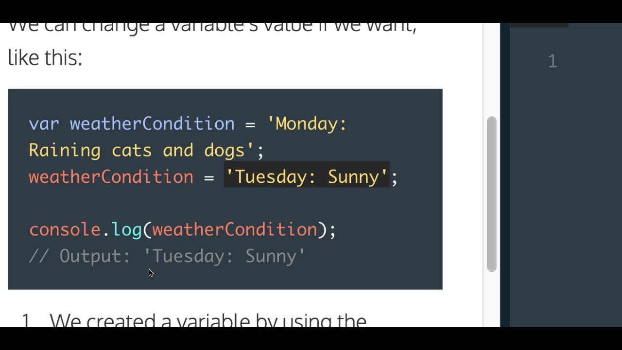 Learn Javascript, Changing a Variable's Value, codecademy, Javascript Tutorial