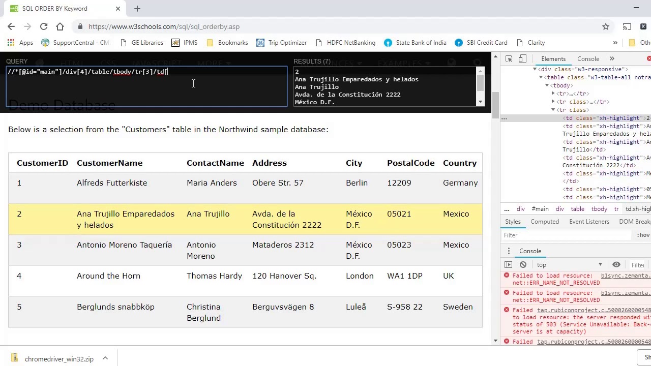 Python Web Automation | Selenium | Data Retrieval from Table