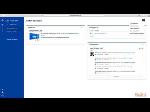 Learn Creating and Running an Agile Project in JIRA Creating and Managing Dashboards | packtpub ...