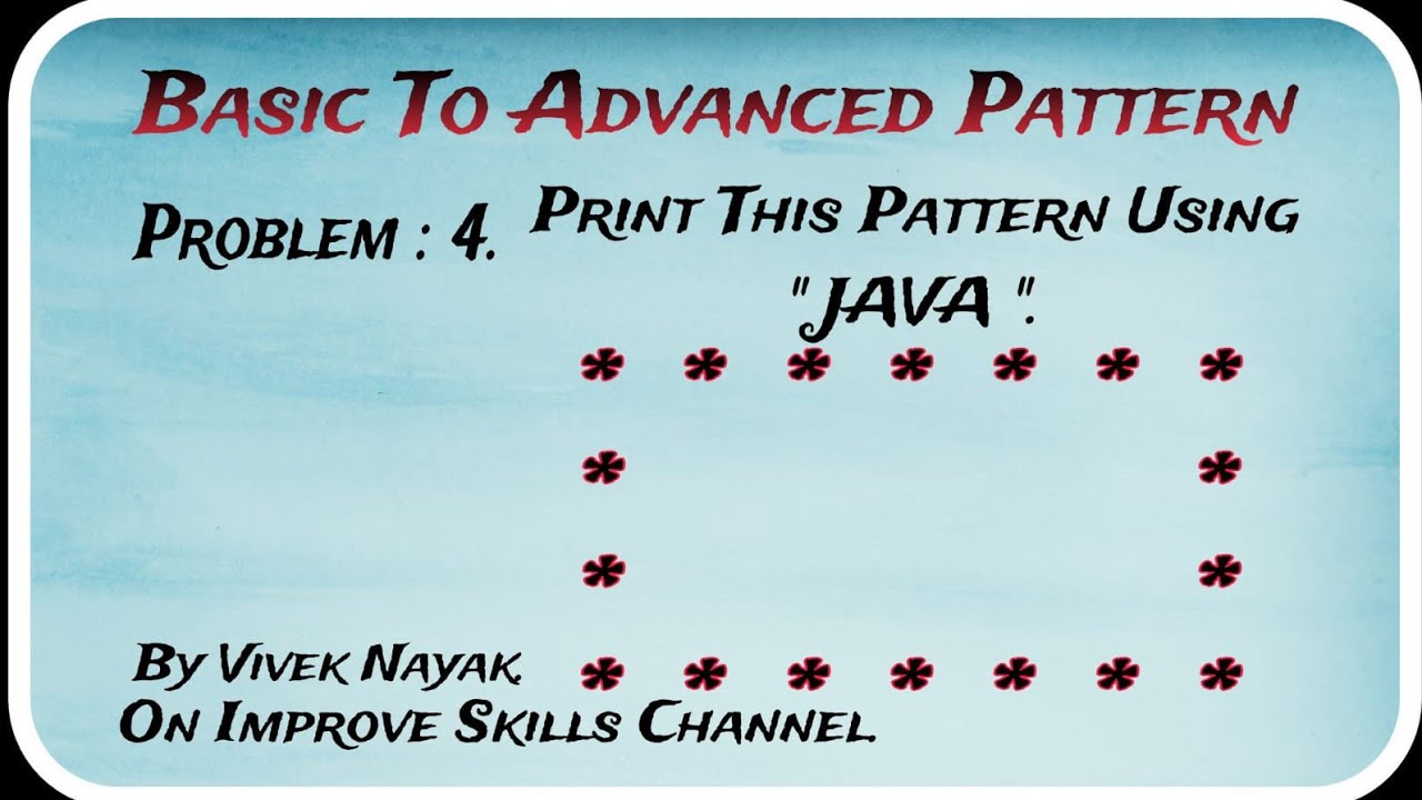 how to print hollow rectangular pattern ||  hollow rectangle star pattern in java || learning java