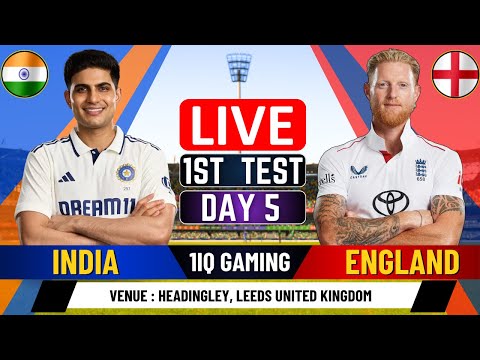 π LIVE: IND vs ENG | 1ST Test Day 5 l | Live Cricket Match Today