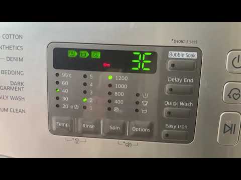 3E error in samsung washing machine 🙄
