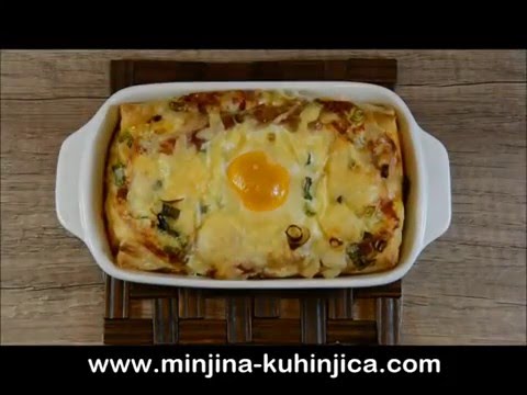 Ajvar, bacon and egg breakfast tart #1