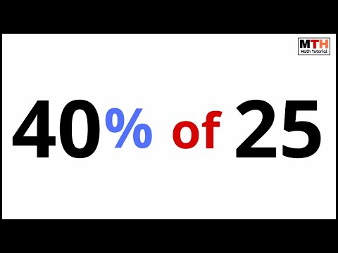40 percent of 25, Find 40% of 25