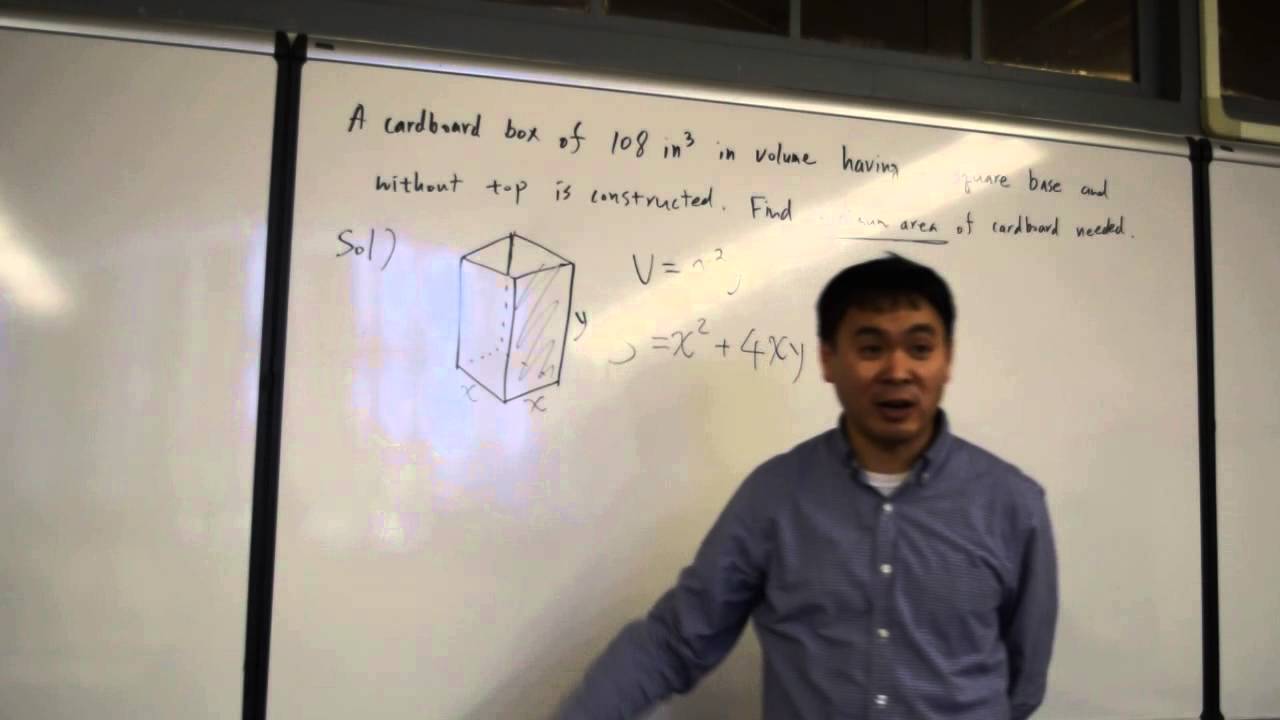 Solving optimization problems using calculus of one variable 3