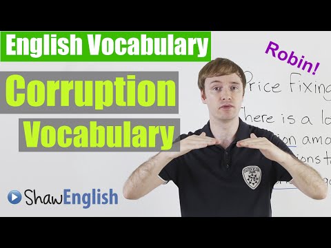 English Vocabulary: Corruption Vocabulary