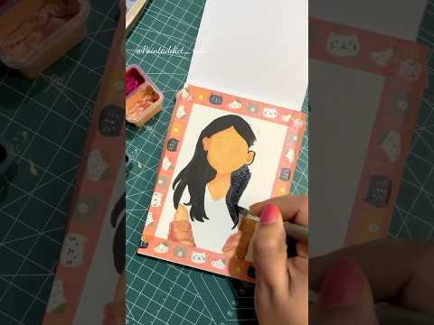 Gouache Portrait Painting Ep:01 #shorts #shortsfeed #portrait #painting #anime #face #gouache #art
