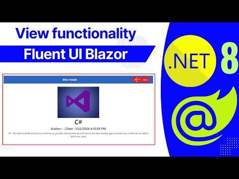 how to impement View functionality with fluent UI Blazor .net 8