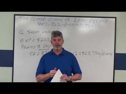 Broker Real Estate Math Practice Exam No 4 'Company Dollar" Problem