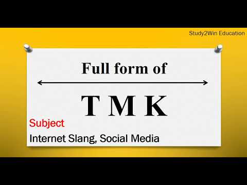 TMK ka full form l Full form of TMK in English l Subject To My Knowledge