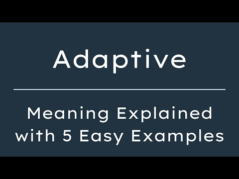 Adaptive Meaning in English With 5 Example Sentences, Adaptive Meaning in English