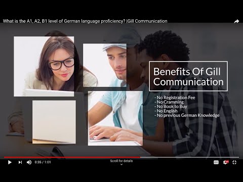 What is the A1, A2, B1 level of German language proficiency? |Gill Communication