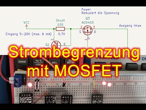 Strombegrenzung mit einem MOSFET und LED Anzeige. | Shelvin ...