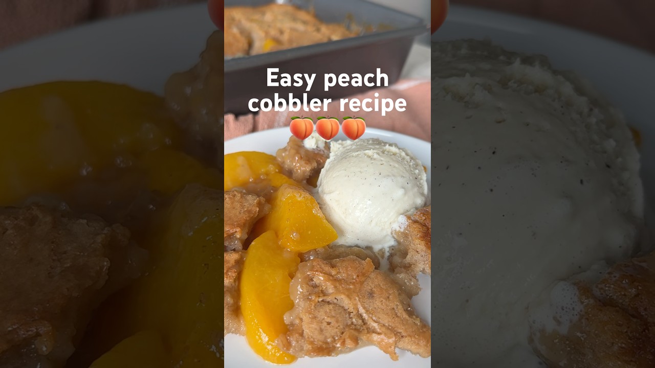 The easiest peach cobbler recipe.