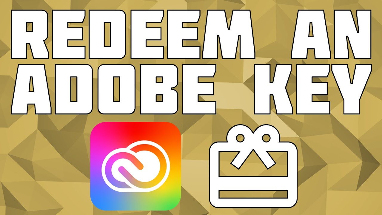 Redeem a key on your Adobe Account! Redeem a CC subscription key with Adobe!