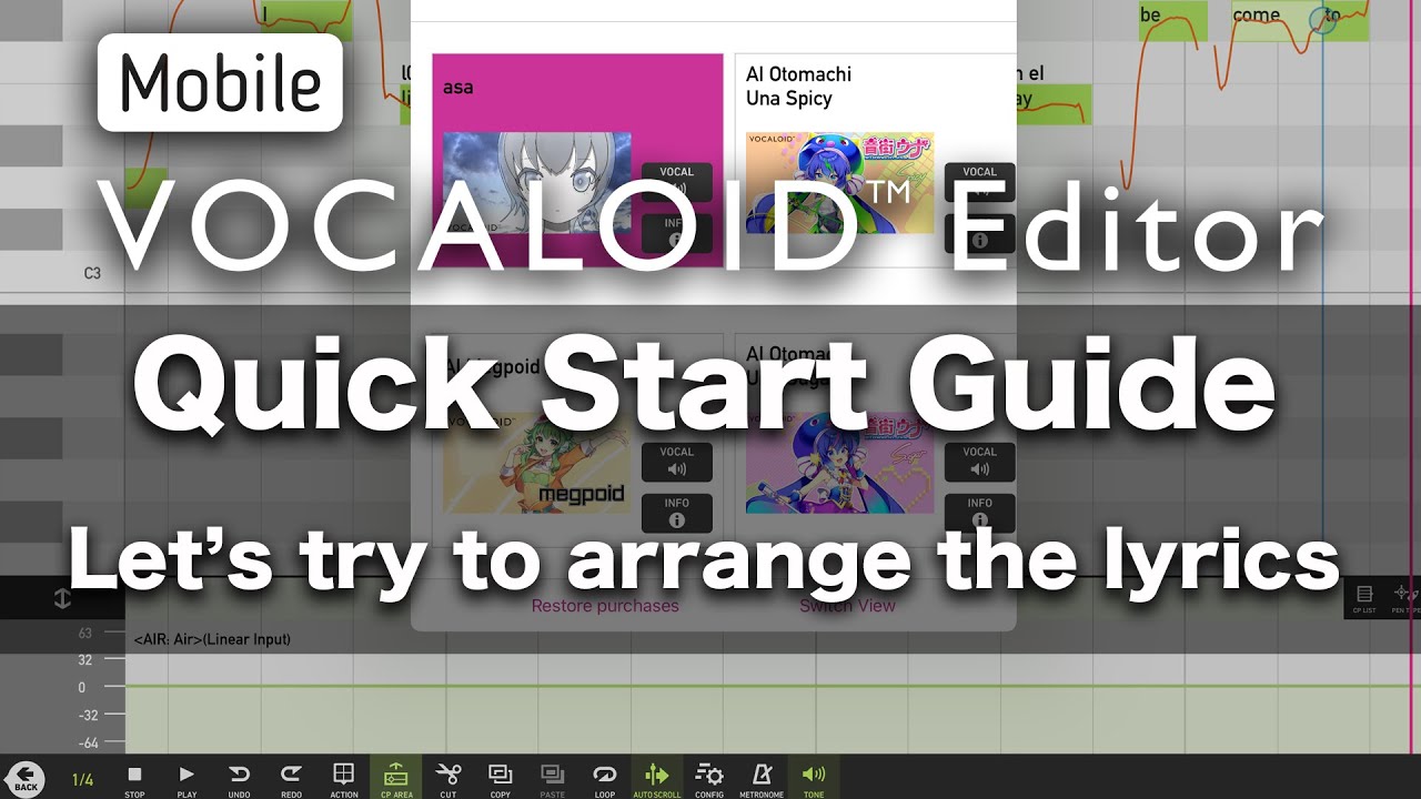 Mobile VOCALOID Editor Quick Start Guide