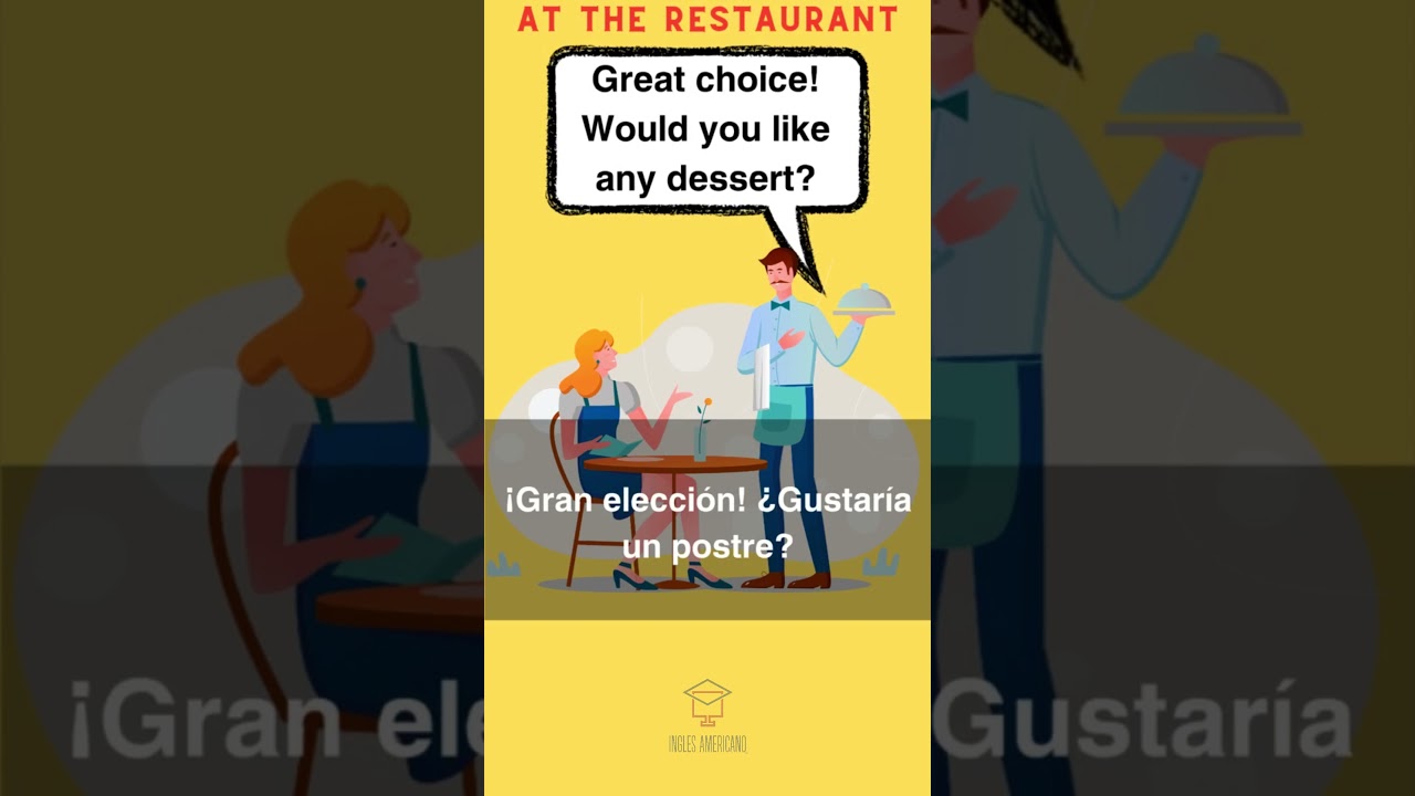 Learn How to Order Food at a Restaurant - English Dialogs for Beginners ✅ #inglesamericanohoy