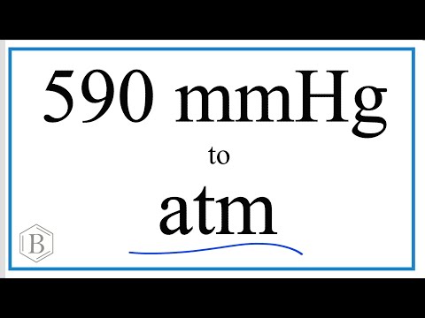 Convert 590mmHg to atm.