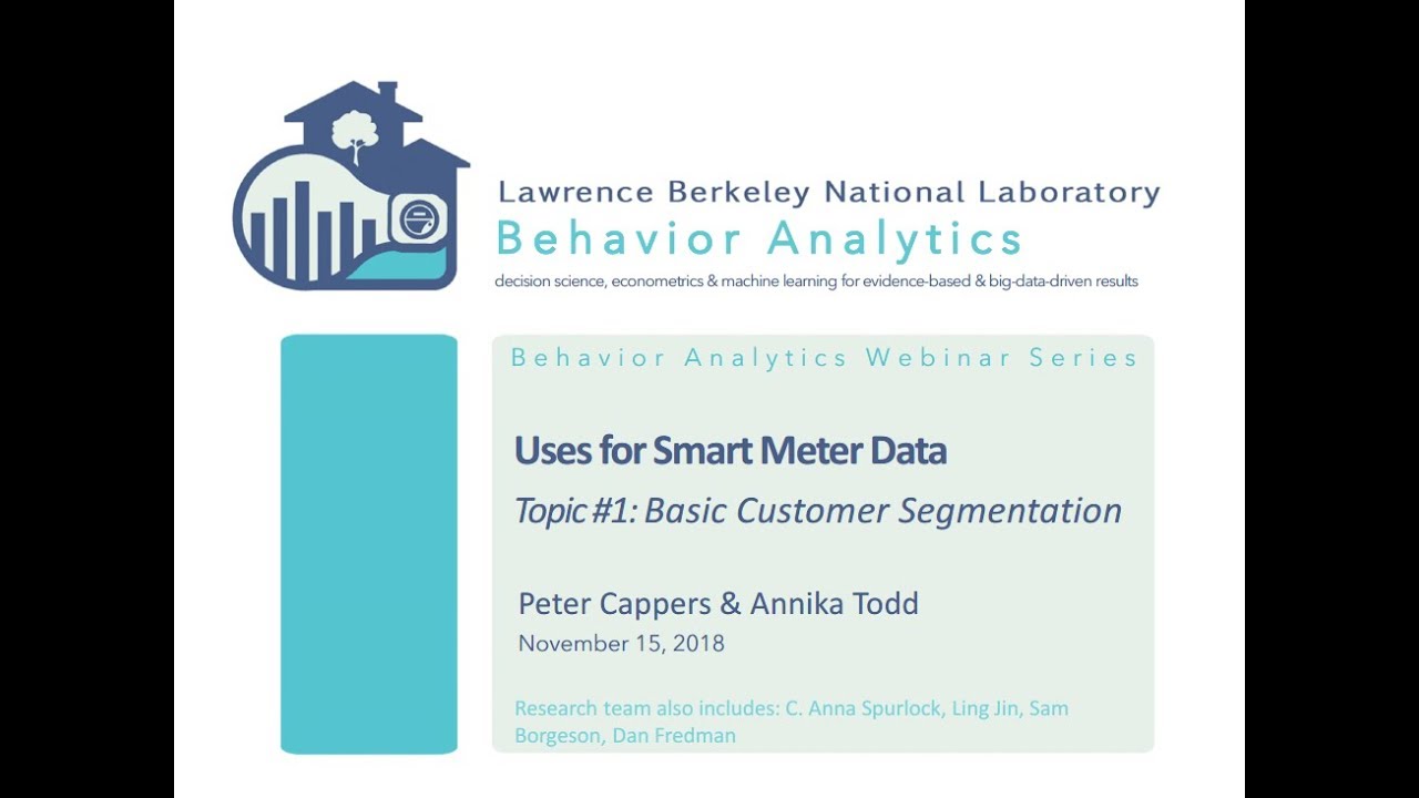 Uses for Smart Meter Data: Basic Customer Segmentation