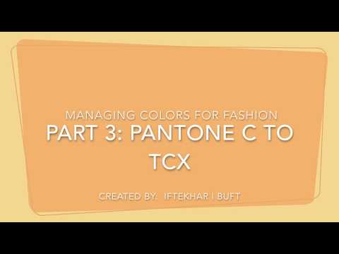 Part 3: Managing color for fashion | Convert Pantone C to TCX color code