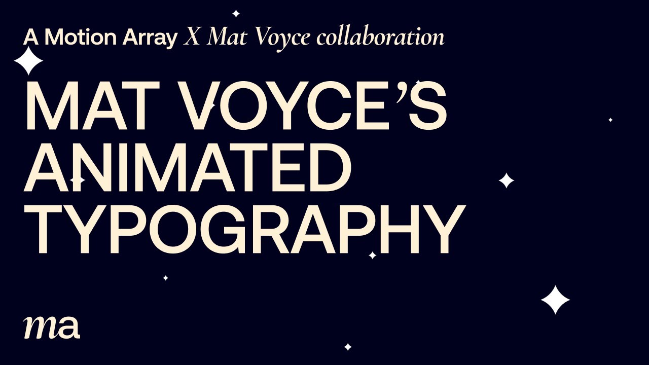 Mat Voyce's Animated Typography on Motion Array
