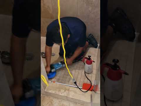 Travertine Shower Restoration #travertinecompany