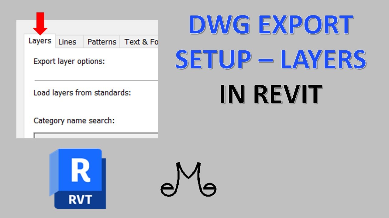 Revit Tutorial - DWG export setup - Layers