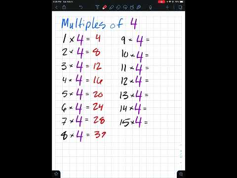 Multiples of 4