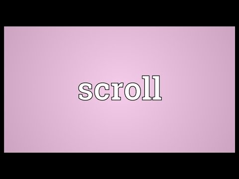 Scroll Meaning