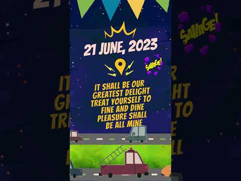 First Birthday Invitation Video || Baby Birthday || car theme