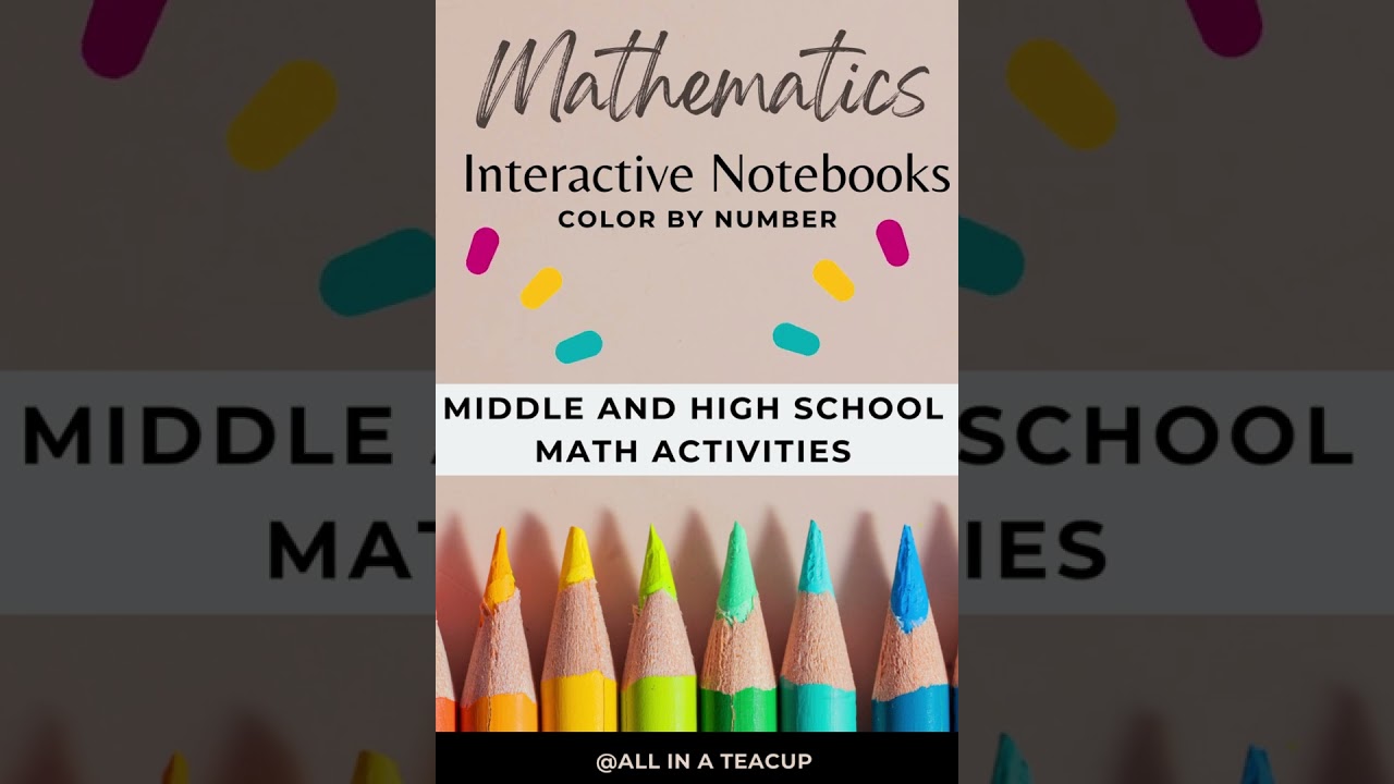Math Interactive Foldable Notebook with Color by Number Activities