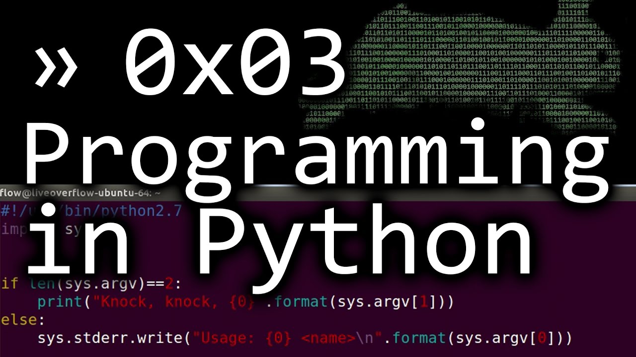 Writing a simple Program in Python - bin 0x03