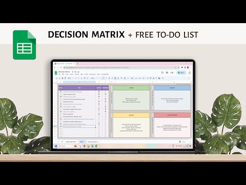 Eisenhower decision matrix google sheets | ✔️Complete tutorial