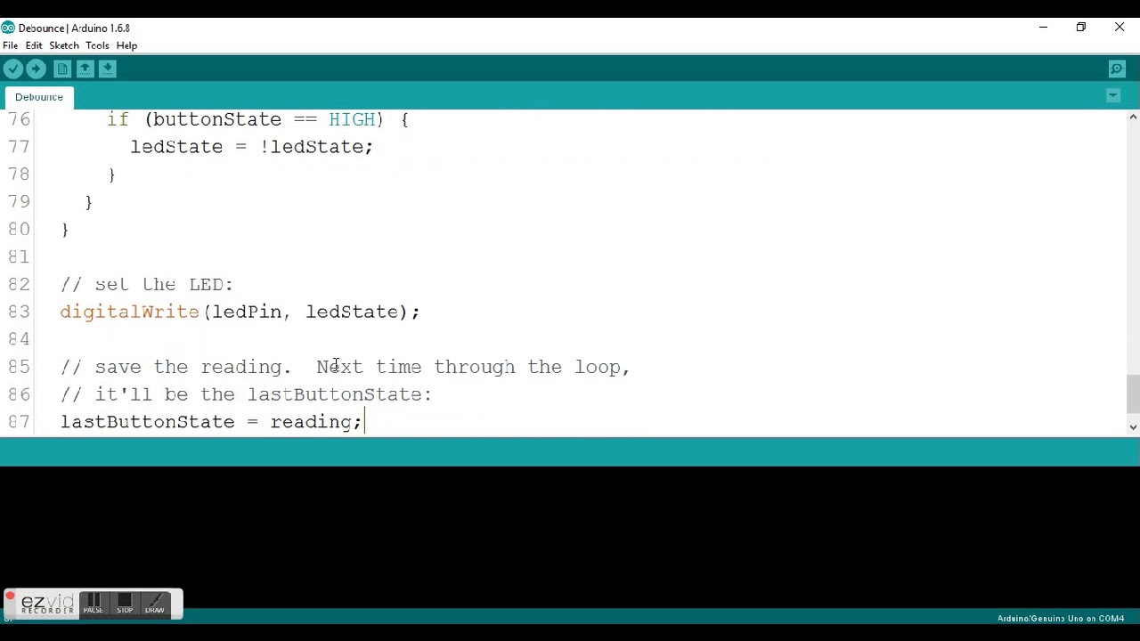 Debounce Example Code
