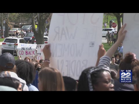 Amherst College students walk out in solidarity for abortion access