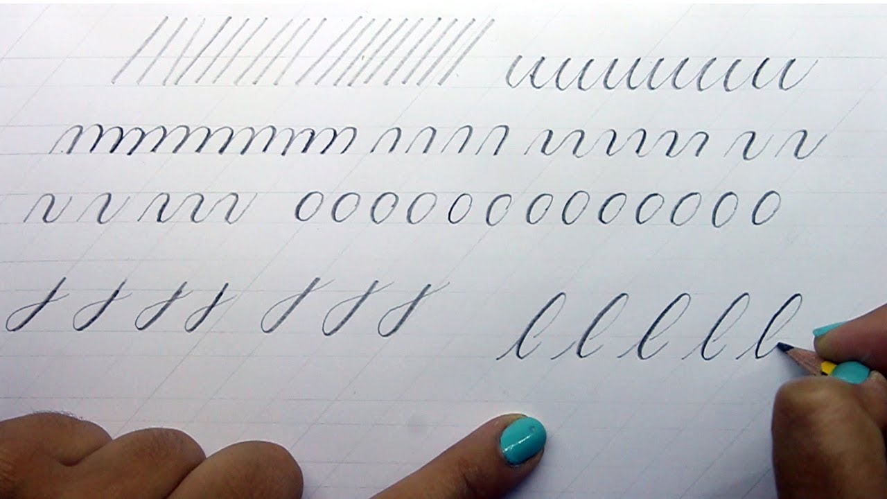Caligrafía con lápiz - Trazos básicos