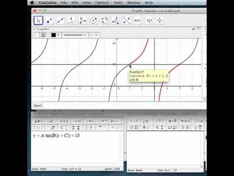 Writing equations for tangent graphs