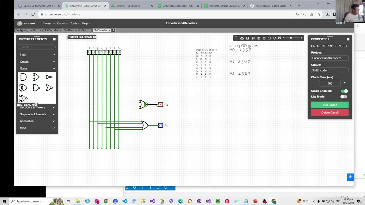 10 Binary Encoders in Circuitverse