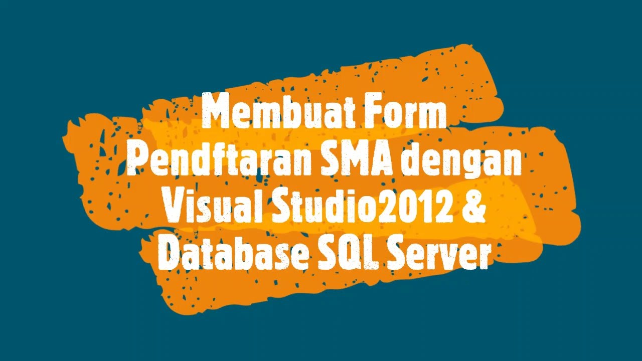 Aplikasi Pendaftaran  dengan Visual Studio 2012