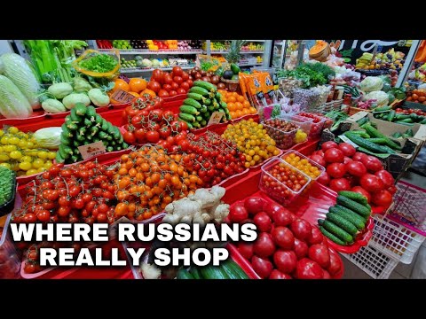 Russian TYPICAL Local Food Market: Would you shop here?