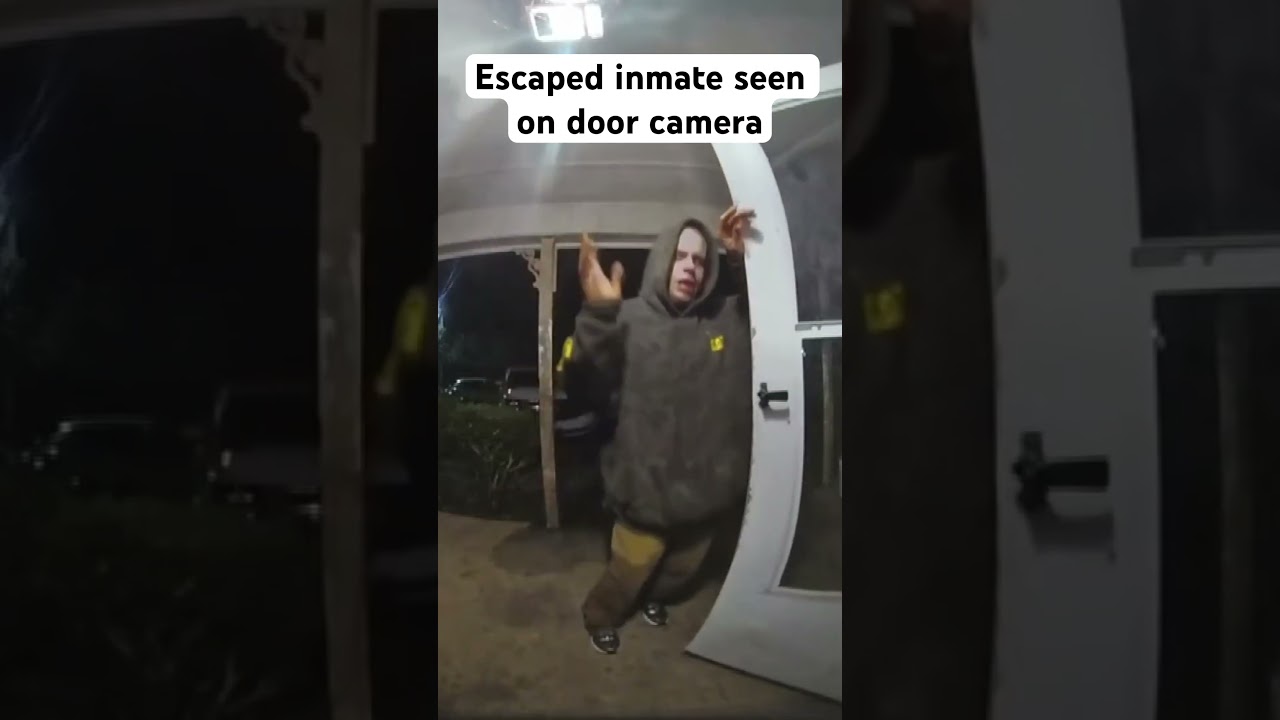 Escaped inmate seen on door camera