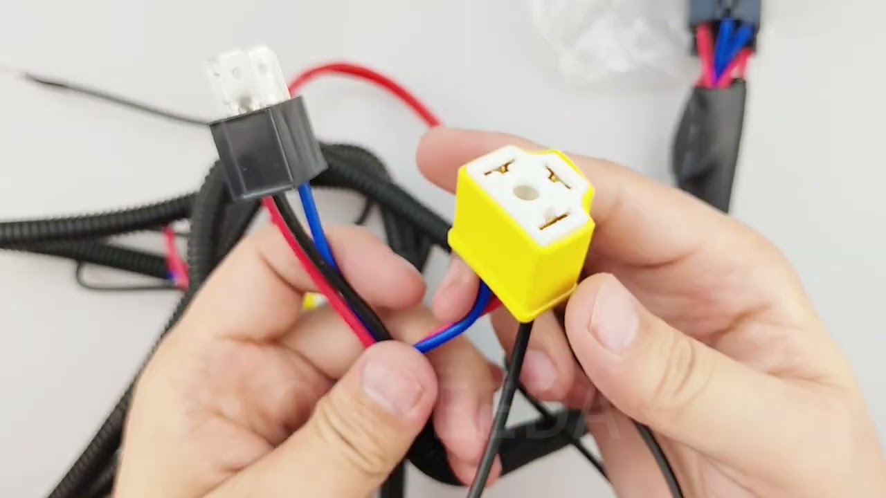 H4 LED Headlight Wiring Harness Universal H4 Head Light Relay Harness Kit for Subaru Toyota Jeep