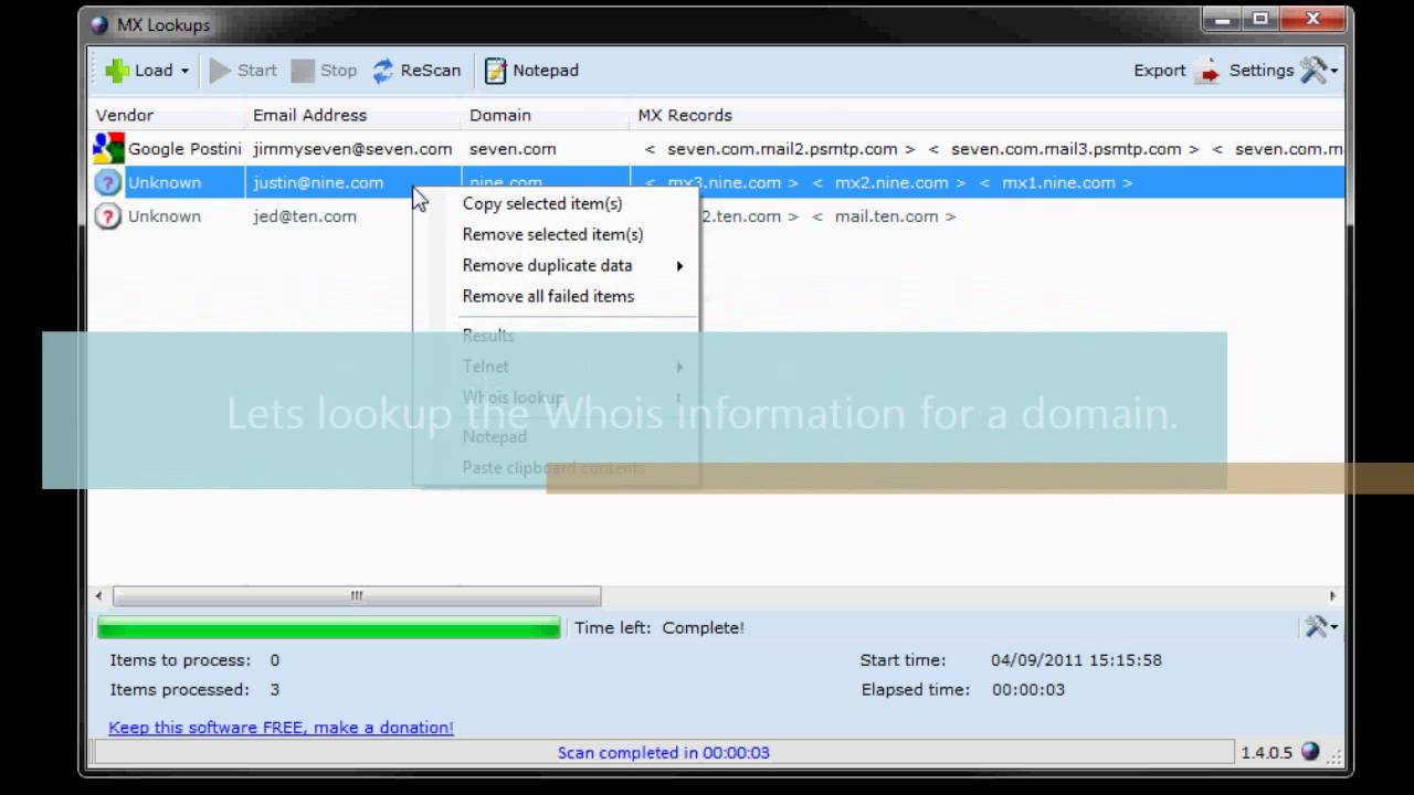 MX Lookups Tool - Basics
