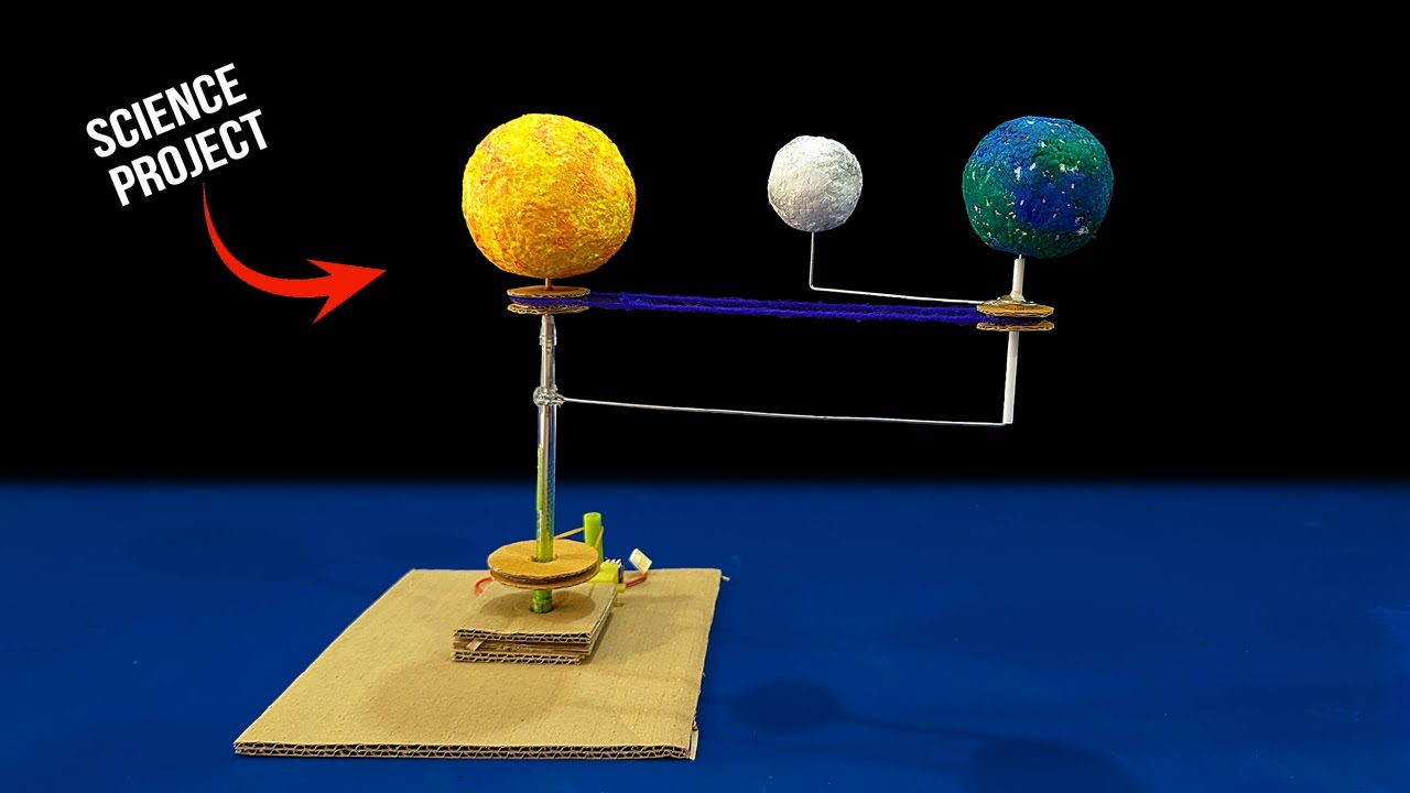 Simple Earth & Moon Working Model for Science Project | DIY Astronomy STEM Project